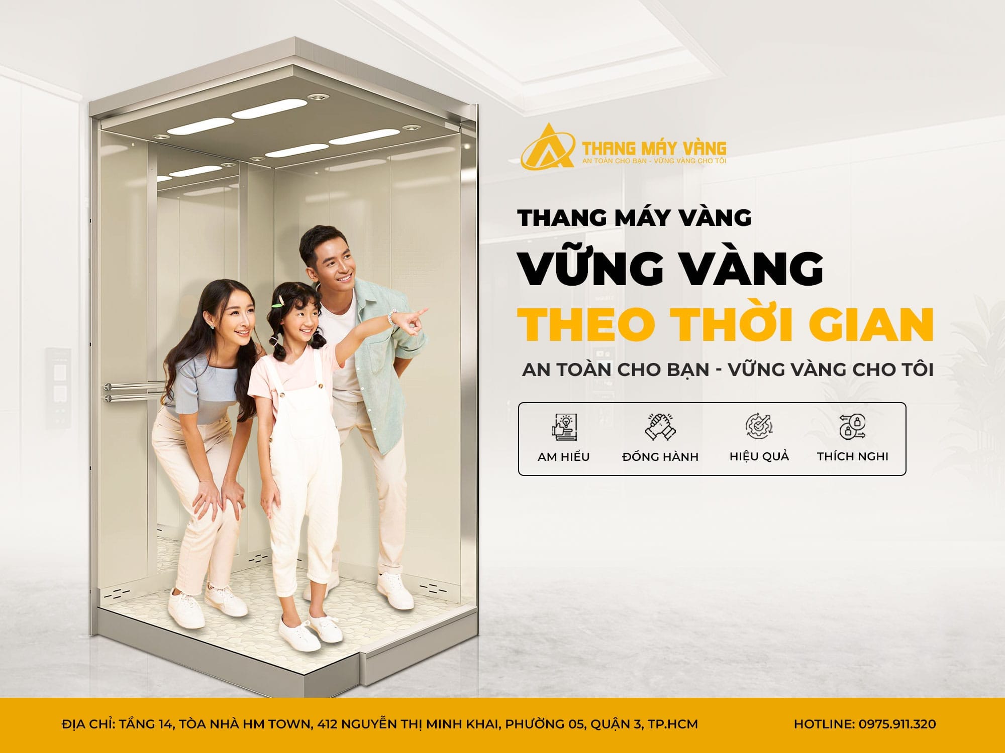 Thang Máy Vàng - An toàn cho bạn - Vững vàng cho tôi